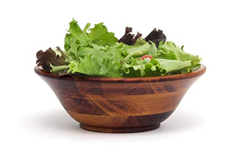 Lipper International Flared/Footed Bowls, 7-Inch, Cherry Finish, Pack of 4