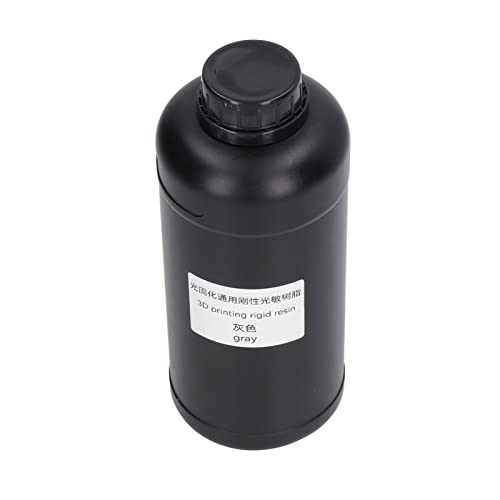 Curing Rigid Resin, High Accuracy 1000ml Stretch Resistant 3D Printer Resin for Industrial Parts(Grey)