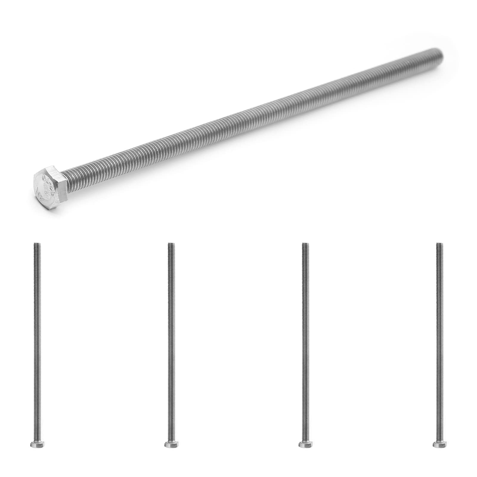 Cionyce 4 PCS M6 Hex Bolt, M6-1 x 150mm Hex Head Screws Bolts 304 Stainless Steel Hex Tap Bolts