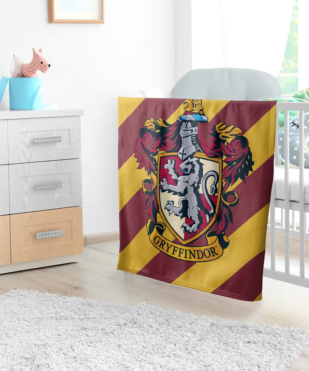 Harry Potter Lightweight Baby Blanket, 30"X40", Gryffindor Crest Unisex for Infants Girls & Boys
