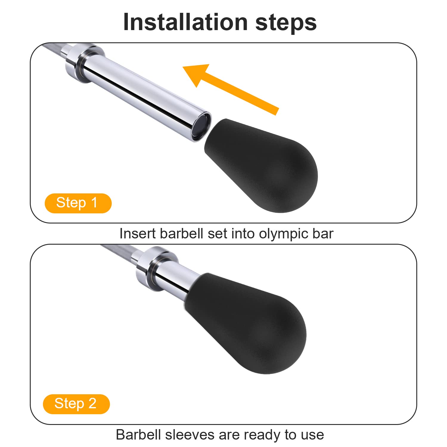 BoomBa 2PCS EVA Exercise Landmine Attachment for Barbell - Presses, Rows, Rotation, Split Squats, Lumberjacks and More Jack Pad