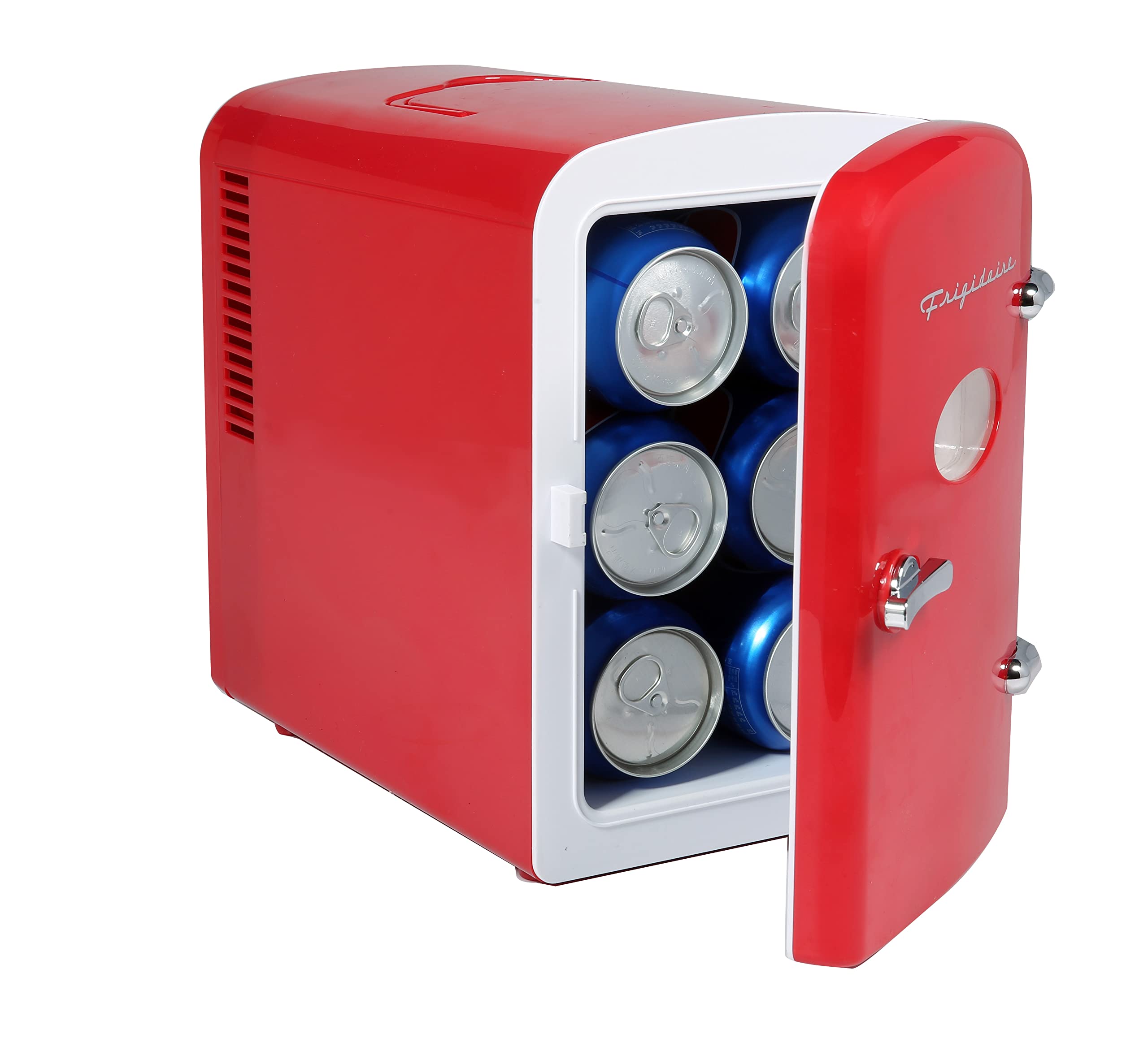Frigidaire EFMIS175-RED Portable Mini Fridge-Retro Extra Large 9-Can Travel Compact Refrigerator, RED (Renewed)