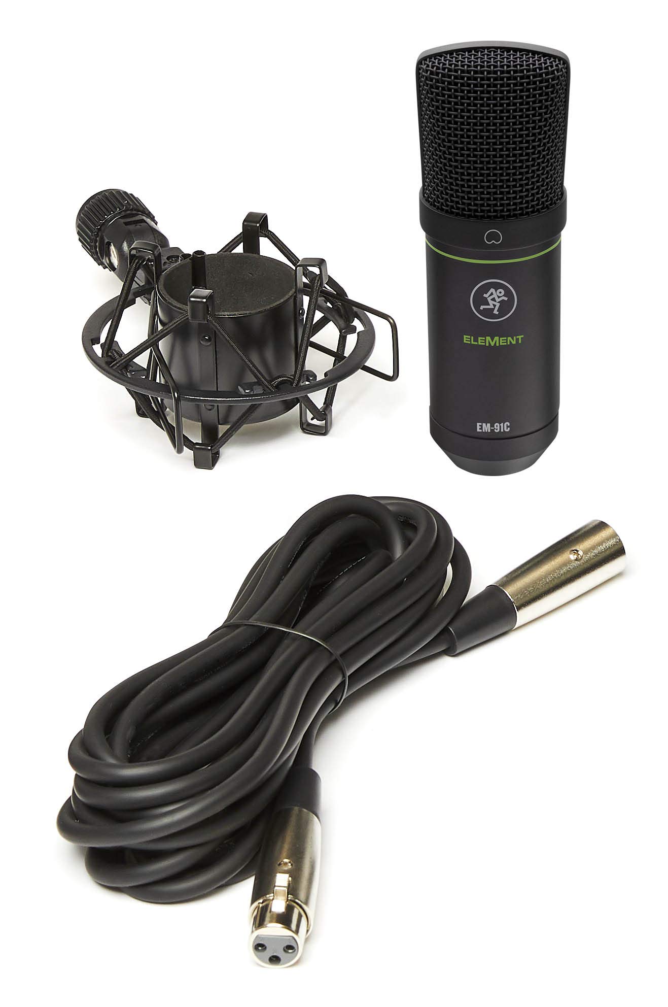 Mackie Producer Bundle with Onyx Producer interface, EM89D dynamic mic, EM91C condenser mic and MC-100 headphones.