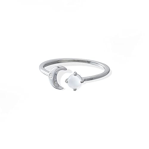 Boma Jewelry Sterling Silver Moonstone Crescent Moon Open Ring (7)