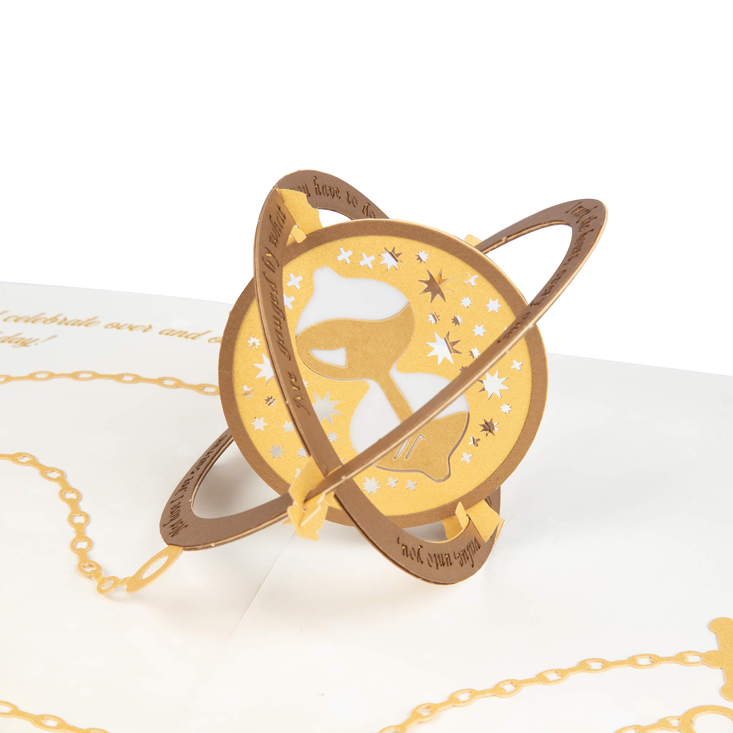 Harry Potter Time Turner Pop-Up Birthday Greeting Card - If I had a Time-Turner, We Could Celebrate Over and Over - Handcrafted Pop Up Card Gift - For Kids, Teens & Adults - 5 x 7