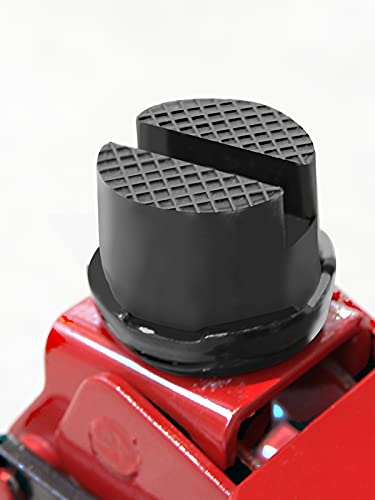 BIG RED Torin Floor Jack Rubber Pad,Universal Slotted Frame Jack Adapter, Weld Side Frame Rail Protector,Black,Pack of 2,AT825010-9B