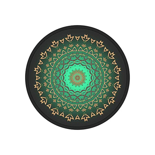 FAB POPS Magnetic Phone Grip with Collapsible AIRPOP Technology and built in Magnets Made in the USA Green Mandala