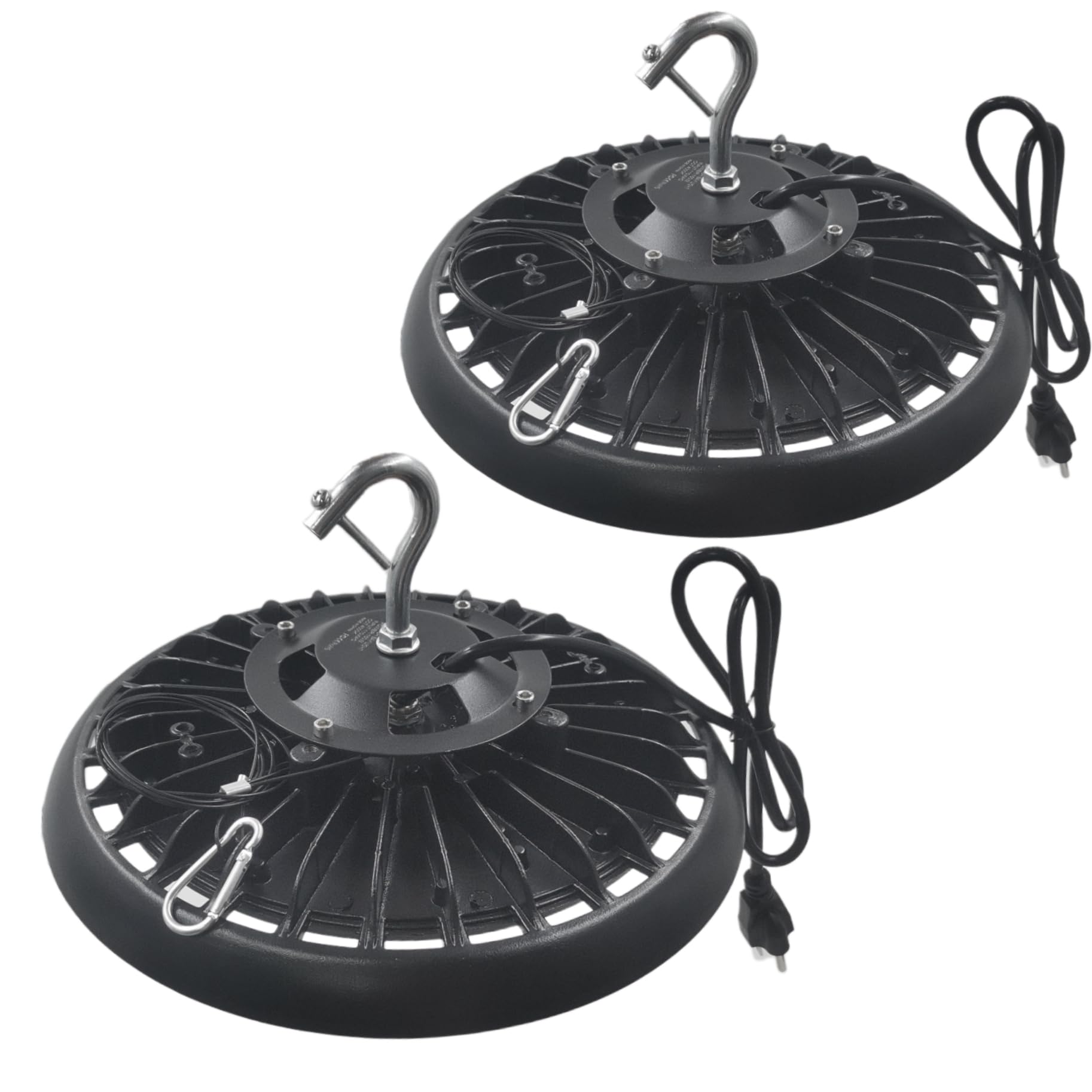 CMLAMPLED 150W UFO LED High Bay Light 2700K Warm White with US Plug 5ft Cable, Industrial Lighting Fixtures for Warehouse Factory Garage Workshop (2 Pack)