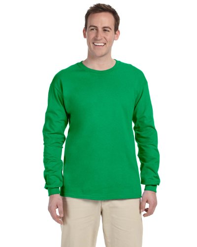 Fruit of the Loom Adult 5 oz. HD Cotton™ Long-Sleeve T-Shirt XL KELLY