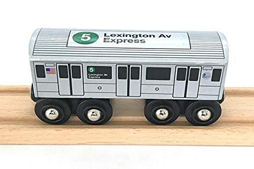 Munipals Wooden MP01-1105 NYC MTA Subway 5 Train Lexington Ave Express R142 Car