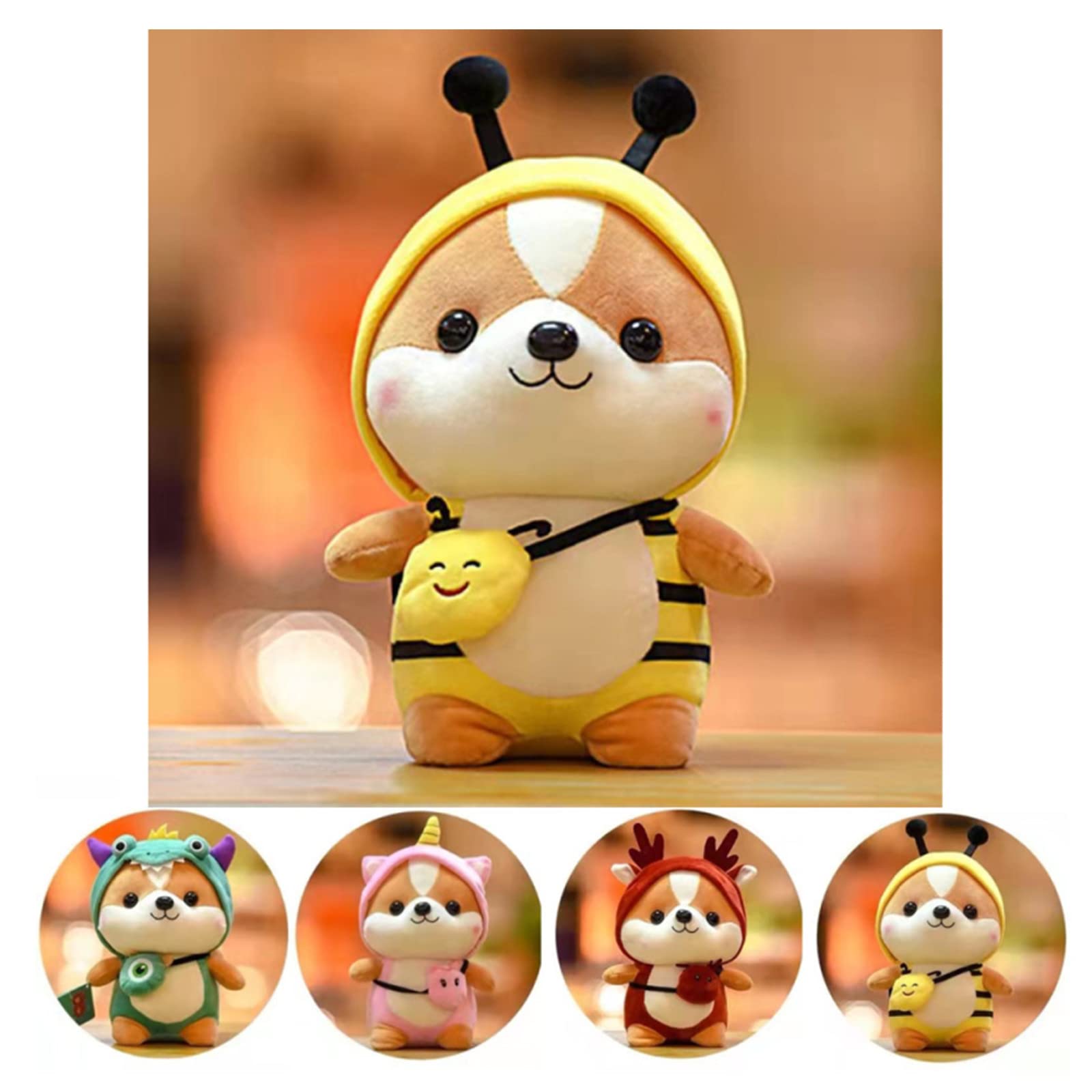 Squirrel Bee Plush Toy, Cute Plush Stuffed Animal Toy Doll, Suitable for Christmas and Birthday Gifts for Girls and Boys 10 inches (Bee)