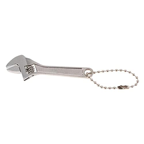 TUJOBA Wrenches, 1pc Mini Wrench Keychain Multifunction Car Metal Adjustable Universal Spanner for Repairing Tools Men Special