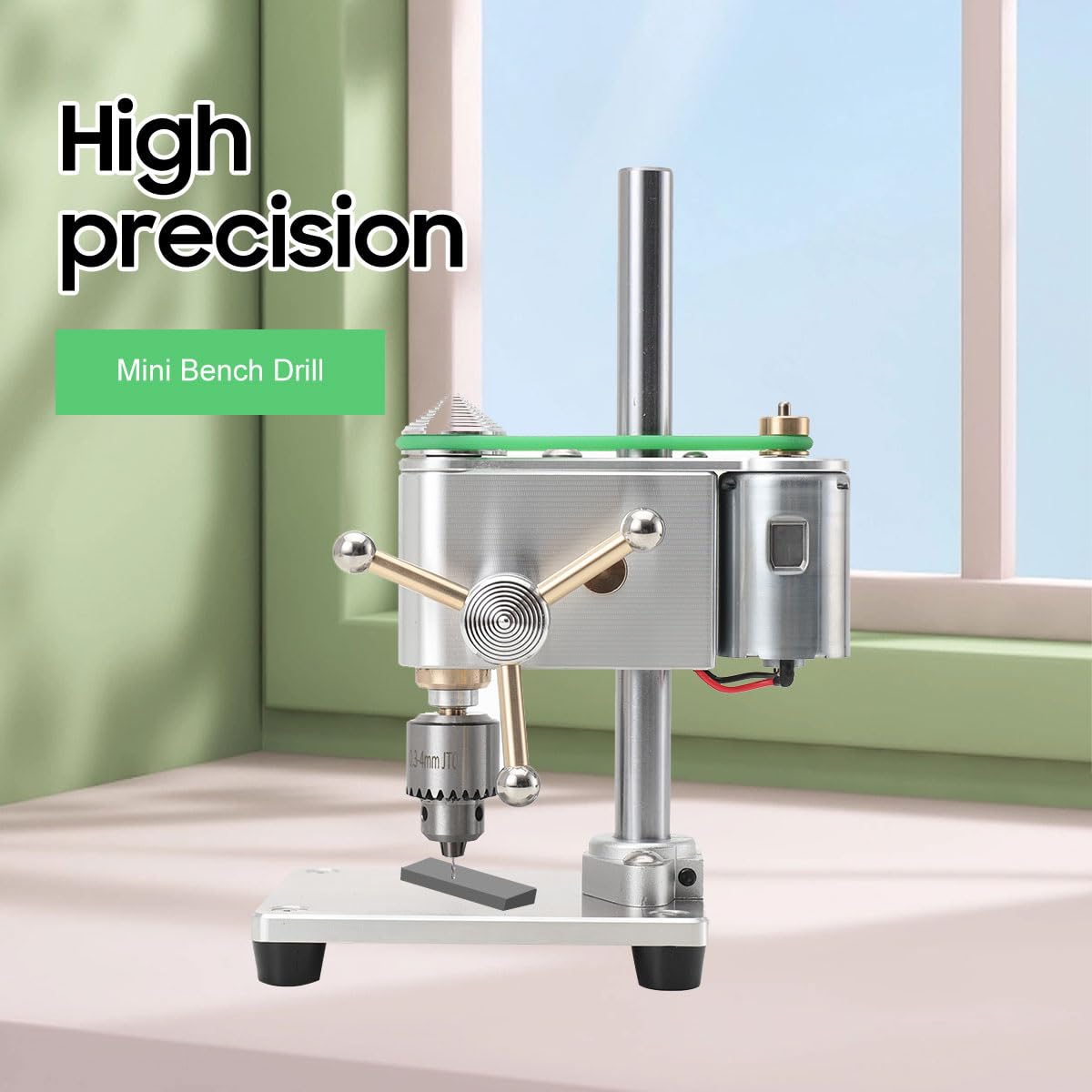 COYWEH Mini Bench Drill Micro Bench Drill Mini Drilling Machine for DIY Furniture With Speed Adjustable Power Adapter (0.3-4MM)