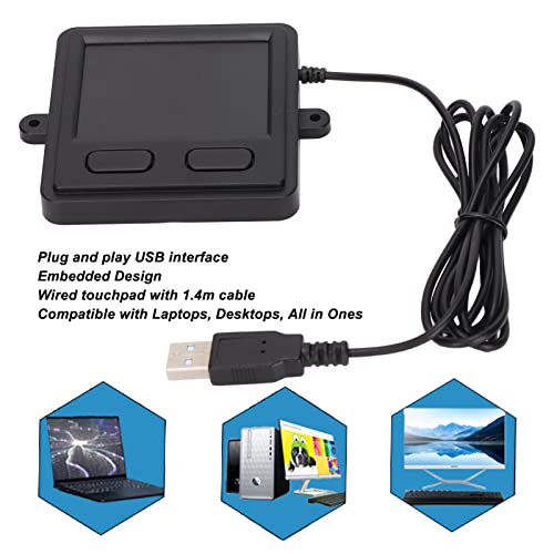Computer Touch Pad, USB Interface Portable Practical Touchpad for Desktops for Laptops