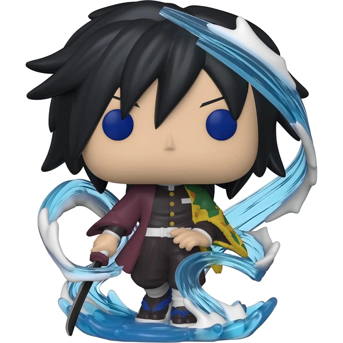 POP Demon Slayer - Giyu Tomioka Funko (AAA Anime Exclusive) Vinyl Figure (Bundled with Compatible Box Protector Case), Multicolor, 3.75 inches