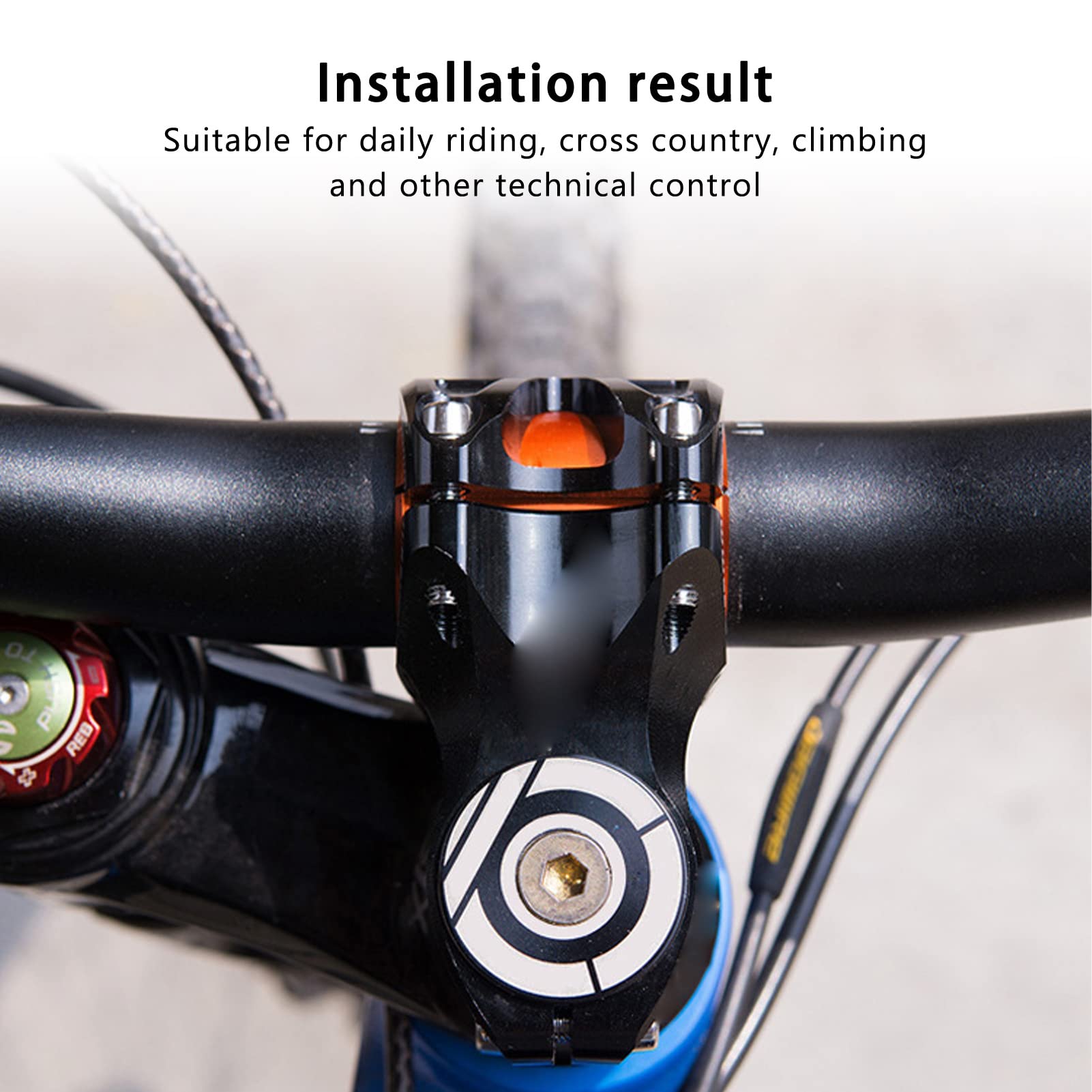 AUHX Short Bike Stem, Bicycle Stem 3D Forging High Hardness Integral Hollow Molding for Road Bike