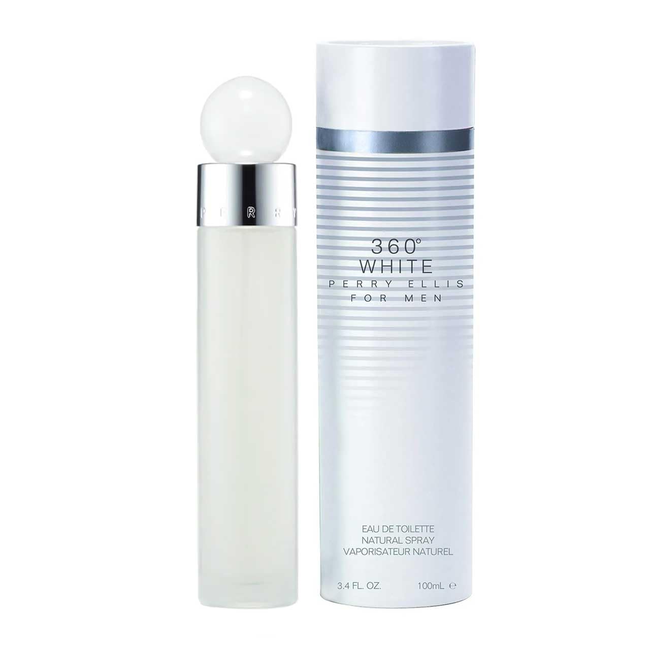 Perry Ellis 360 White By Perry Ellis for Men 3.4 Oz Eau De Toilette Spray, 3.4 Oz