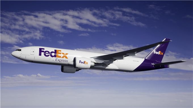 Bswath Model Airplane 1:400 Scale Model FedEx Airbus 380 Model Plane Metal Plane Model Die-cast Alloy Airplanes for Gift and Collection