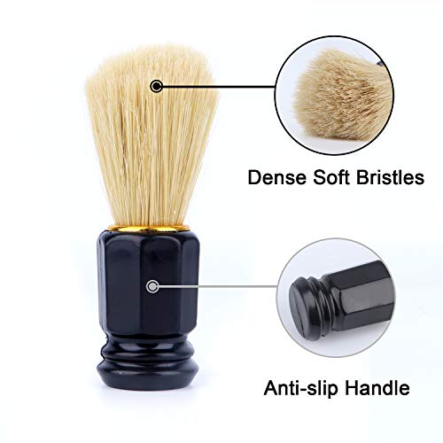 Beomeen Shaving Brush 2 Pack, Hair Shave Brushes with Handle for Men, Professional Hair Salon Tool Gifts