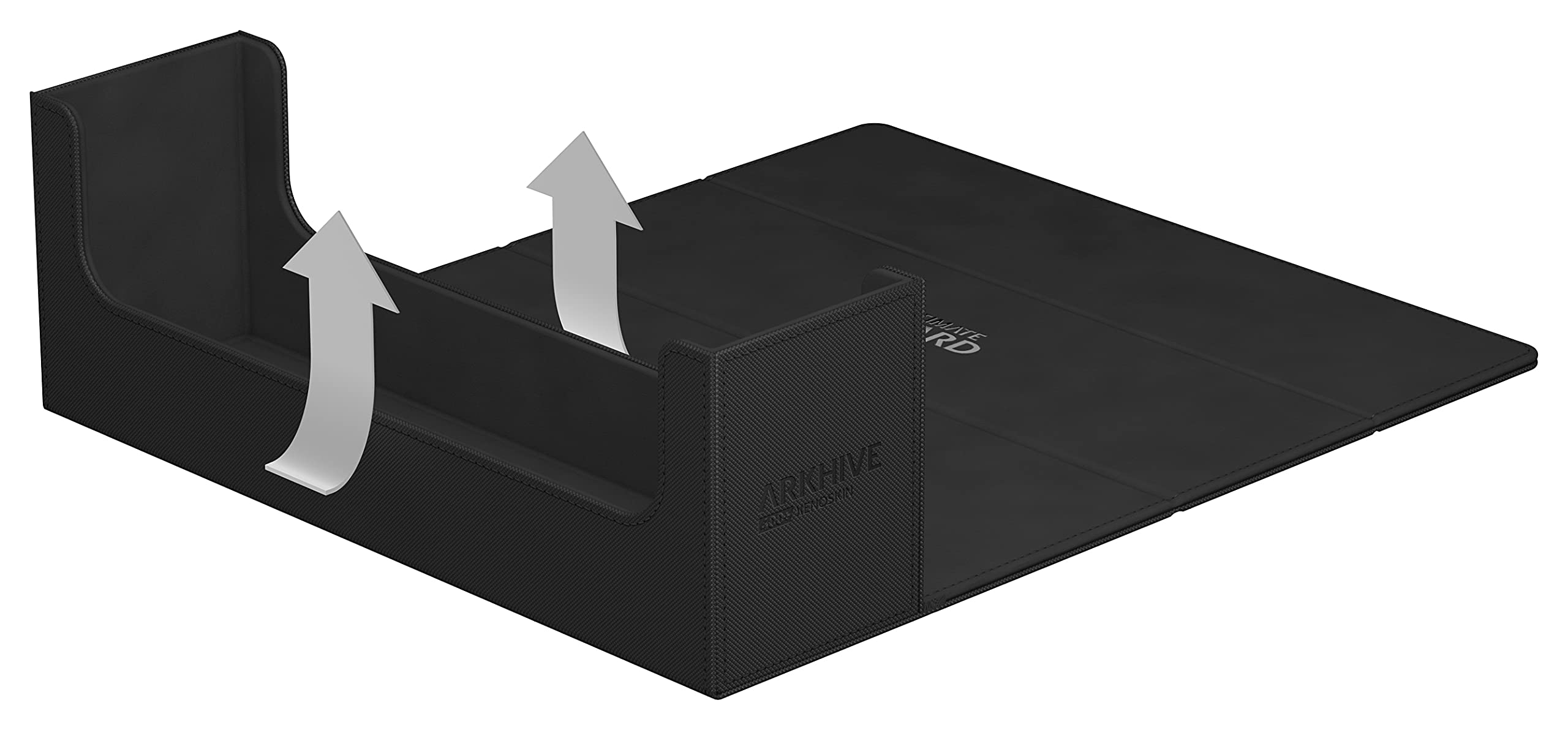 Ultimate Guard Arkhive 400+, Deck Case for 400 Double-Sleeved TCG Cards, Black, Compatible with Boulders, Magnetic Closure & Microfiber Inner Lining