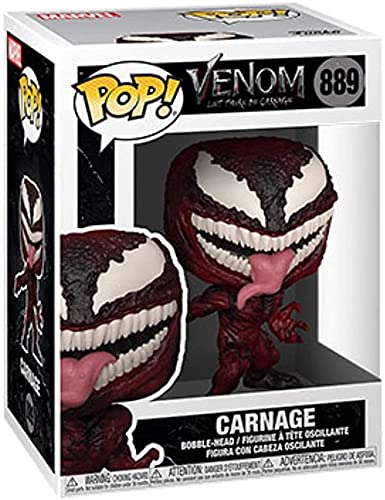 POP Marvel: Venom 2 Let There Be Carnage - Carnage [Cletus Kasady] Funko Pop! Vinyl Figure (Bundled with Compatible Pop Box Protector Case), Multicolor, 3.75 inches