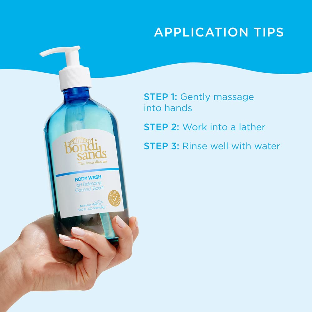 Bondi Sands Body Wash | pH Balanced Formula Helps Prolong Your Tan and Gently Cleanses + Softens with Aloe Vera and Coconut | 17 Oz/500 mL…