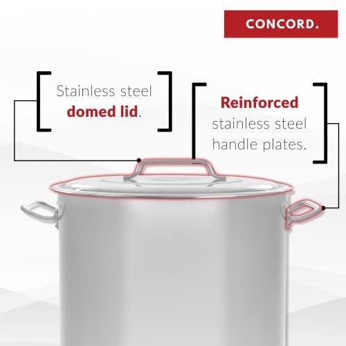Concord Cookware Stainless Steel Stock Pot Cookware, 40-Quart