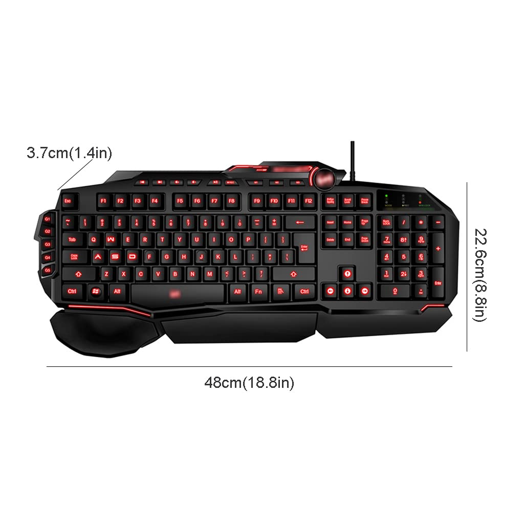 BBFQL Silent Silent Keyboard Gaming Waterproof Keyboard Wired Gaming Keyboard Mechanical Keyboard Ergonomic Keyboard