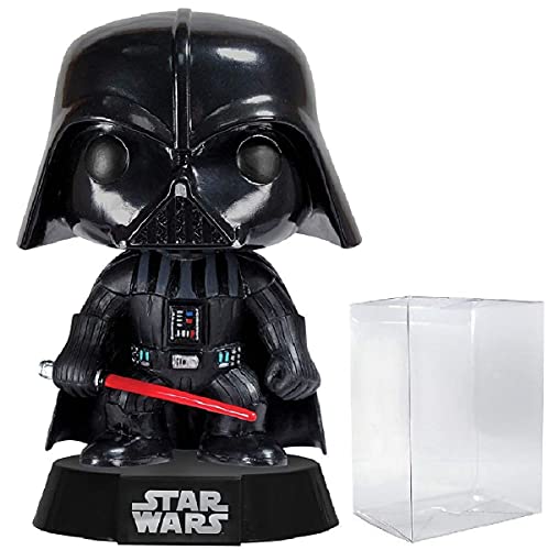 POP Star Wars: Classic Darth Vader 01 Funko Pop Vinyl Figure (Bundled with Compatible Pop Box Protector Case), Multicolored, 3.75 inches