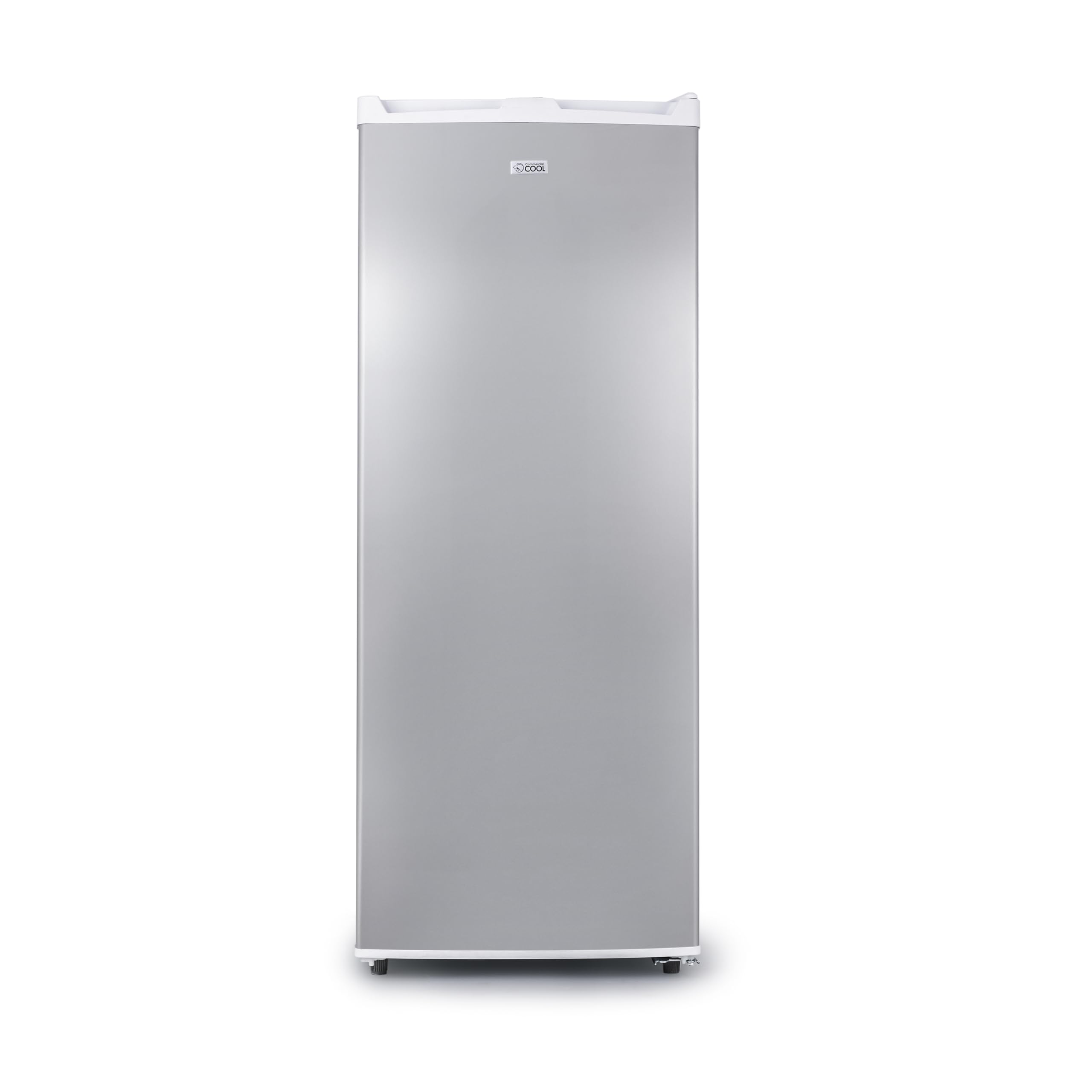 Commercial Cool Upright Freezer, Stand Up Freezer 6 Cu Ft with Reversible Door, White with VCM Door