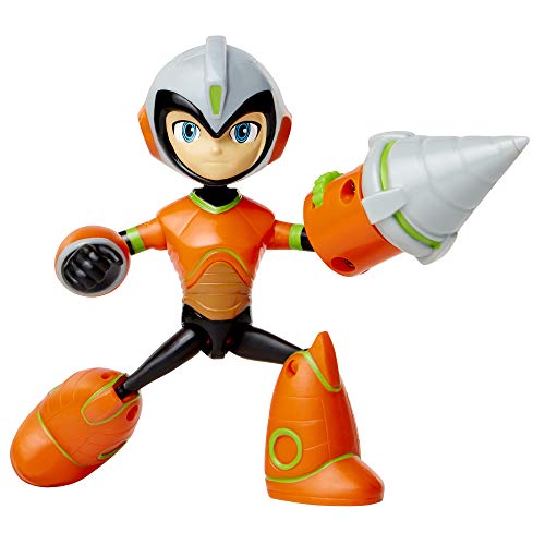 Megaman Fully Charged β Deluxe Drill Man Schematics Articulated Action Figure with Spinning Drill and Break-Apart Boulder Accessory! Based on the new show!