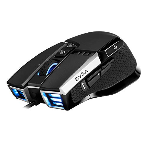EVGA X17 Gaming Mouse, Wired, Black, Customizable, 16,000 DPI, 5 Profiles, 10 Buttons, Ergonomic 903-W1-17BK-KR