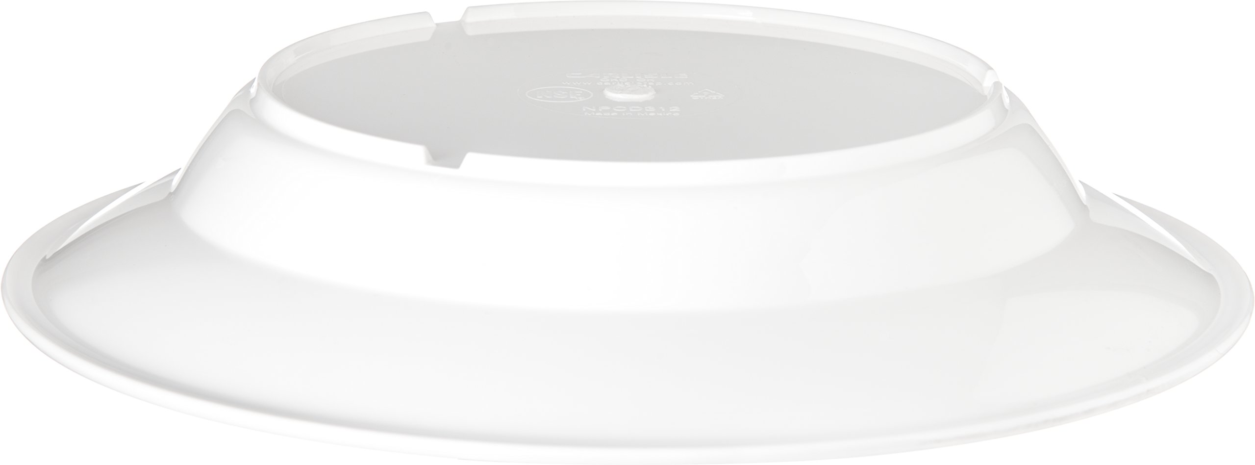 Carlisle FoodService Products Reusable Plastic Bowl Soup Bowl, Salad Bowl for Home and Restaurant, Melamine, 12 Ounces, White, (Pack of 48)