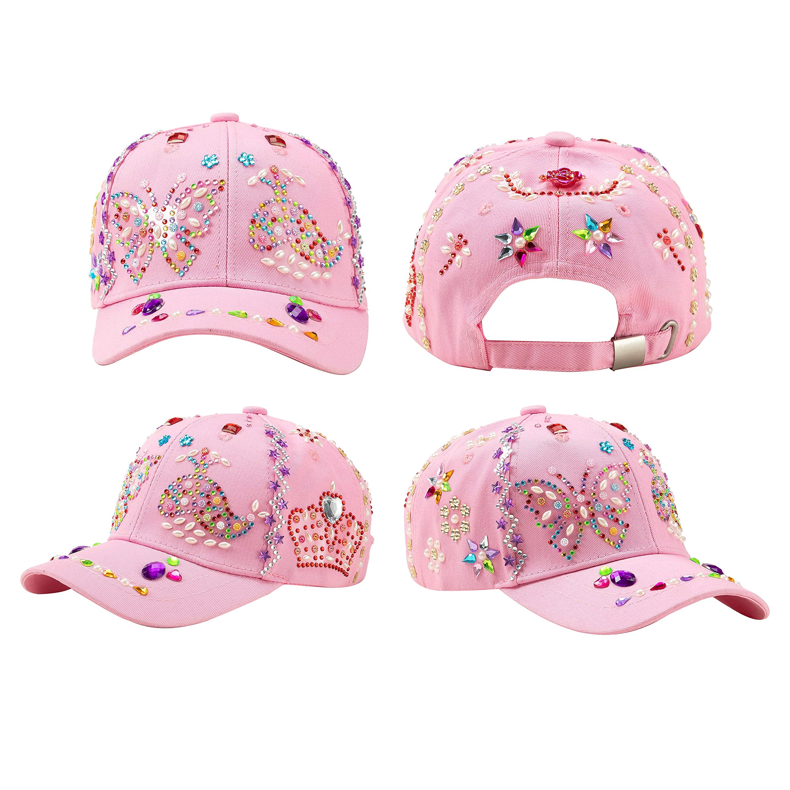 Klever Kits Decorate Your Own Baseball Cap with 7 Sheets Gems Stickers, Art & Crafts Kit for Kids, Fun Creative DIY Toys for Kids Girls