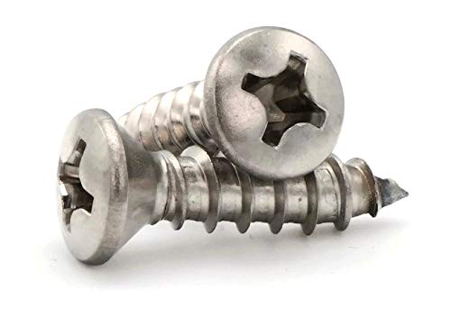 Phillips Oval Head Sheet Metal Screws 18-8 Stainless Steel - #12 x 3/4" Qty-100