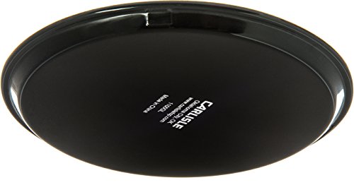 Carlisle FoodService Products 1100GL004 GripLite Rubber Lined Non-Slip Round Serving Tray, 11" Diameter, Black (Pack of 12)