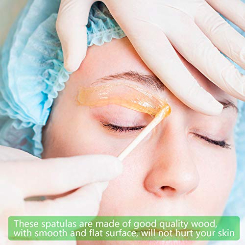 BuQiuRen 1600 Pieces Wax Sticks Wood Spatulas Applicator Craft Sticks for Face & Eyebrows Hair Removal Sticks