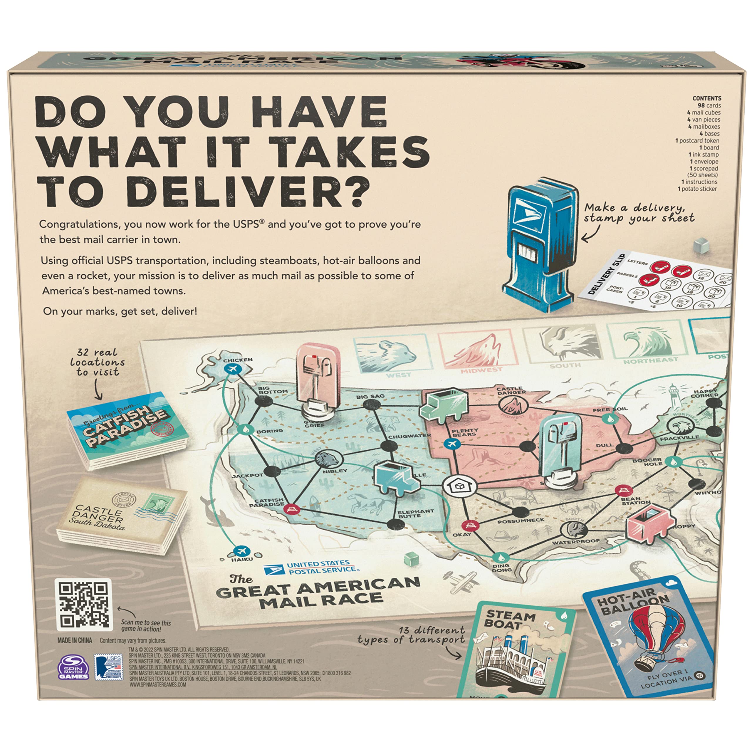 USPS Great American Mail Race: A Letter-Carrying Family Board Game for Kids 10+ and Adults
