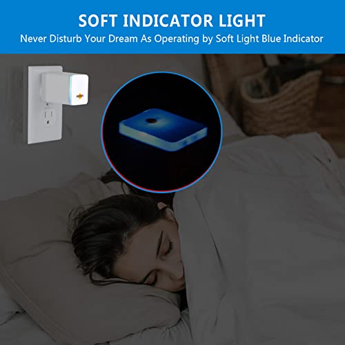 Evron Ionizers for Home,Negative Ion Plug In Folding Prongs Mobile Ionizer with Output up to 20 Million Negative Ions/Sec (Blue light 3 Pack)