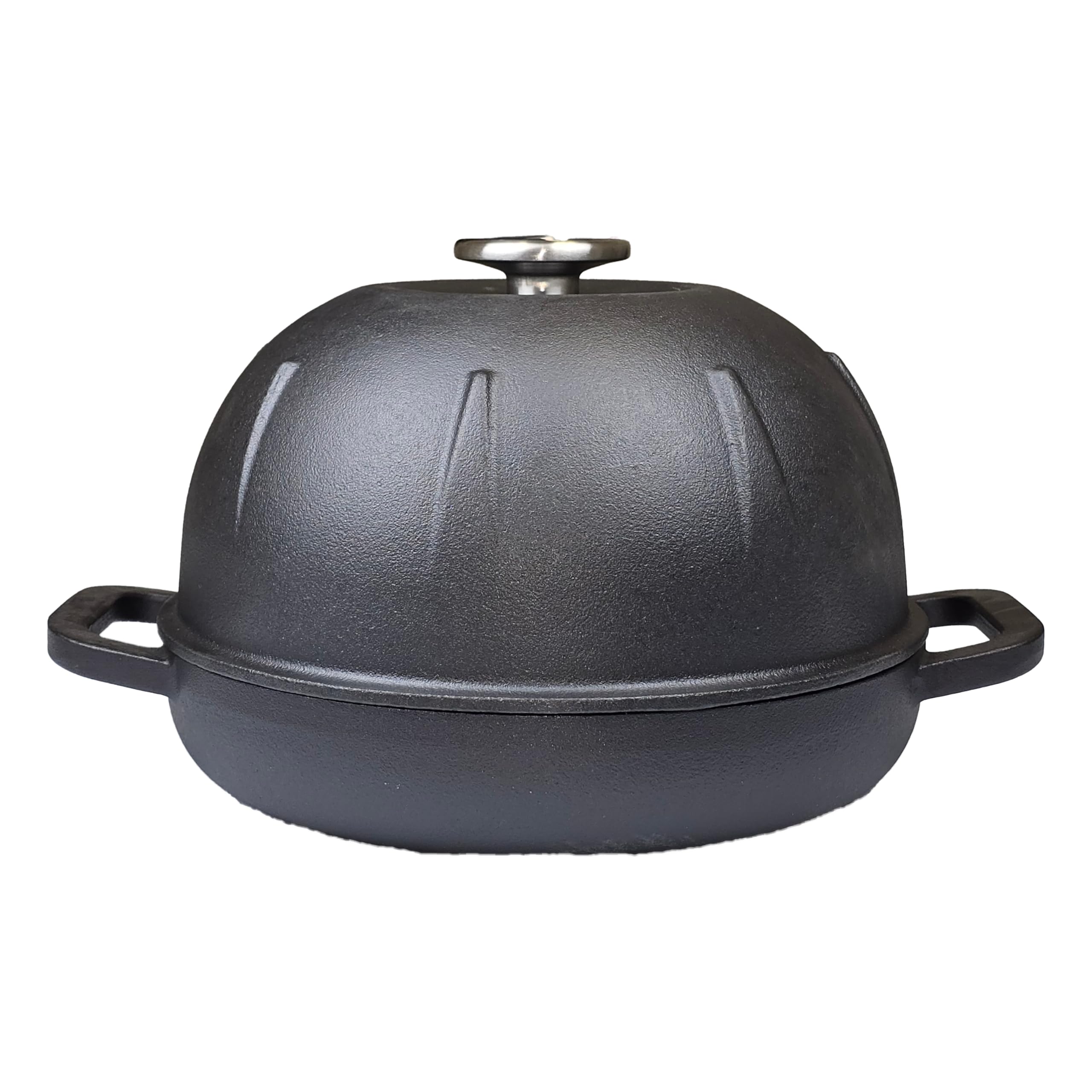 Cuisiland Pre-Seasoned Cast Iron Round Bread Oven with Dome LId. 10-inch Diameter, 5-Quart
