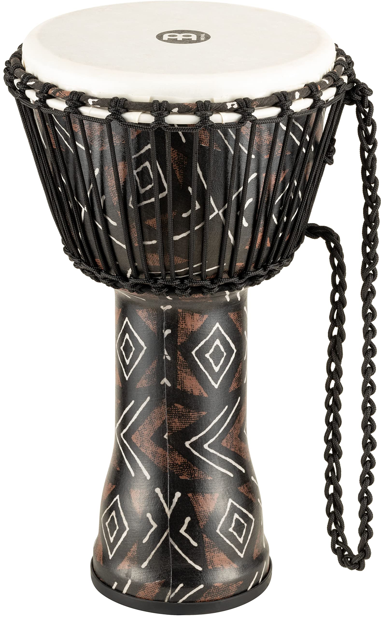 Meinl Percussion Series Travel Djembe Hand Drum Circle Instrument, Synthetic Shell and Head — NOT Made in China — African Mali Weave Rope Tuning, 2-Year Warranty (PADJ6-M-F)
