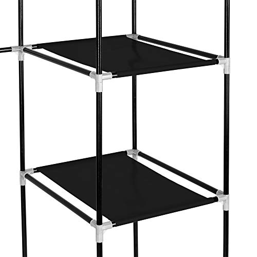 GOTOTOP 69" Portable Clothes Closet Wardrobe Storage Organizer with Non-Woven Fabric 12 Shelves, Quick and Easy to Assemble,58"x 17" x 68.7"