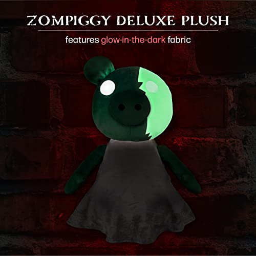PIGGY ZomPiggy Plush Stuffed Animal Toy with Light Up Eye and Sounds, 13"