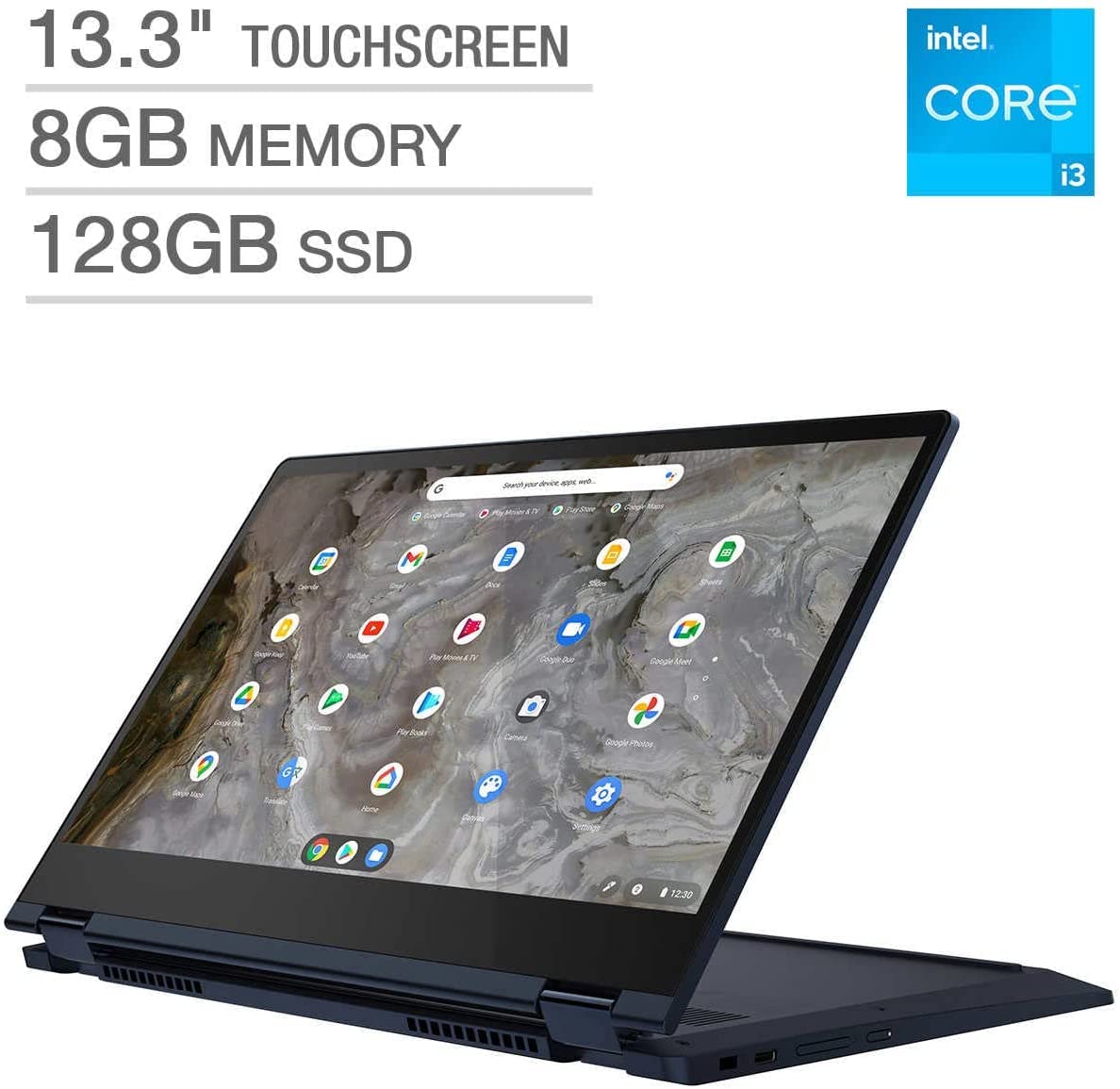 Lenovo Chromebook Flex 5 Convertible 2-in-1 Laptop 13.3 FHD Touch Display 11th Gen Intel Core i3-1115G4 (Beats i5-7200U) Processor 8GB DDR4 RAM 128GB SSD Intel Integrated Graphics Chrome OS (Renewed)