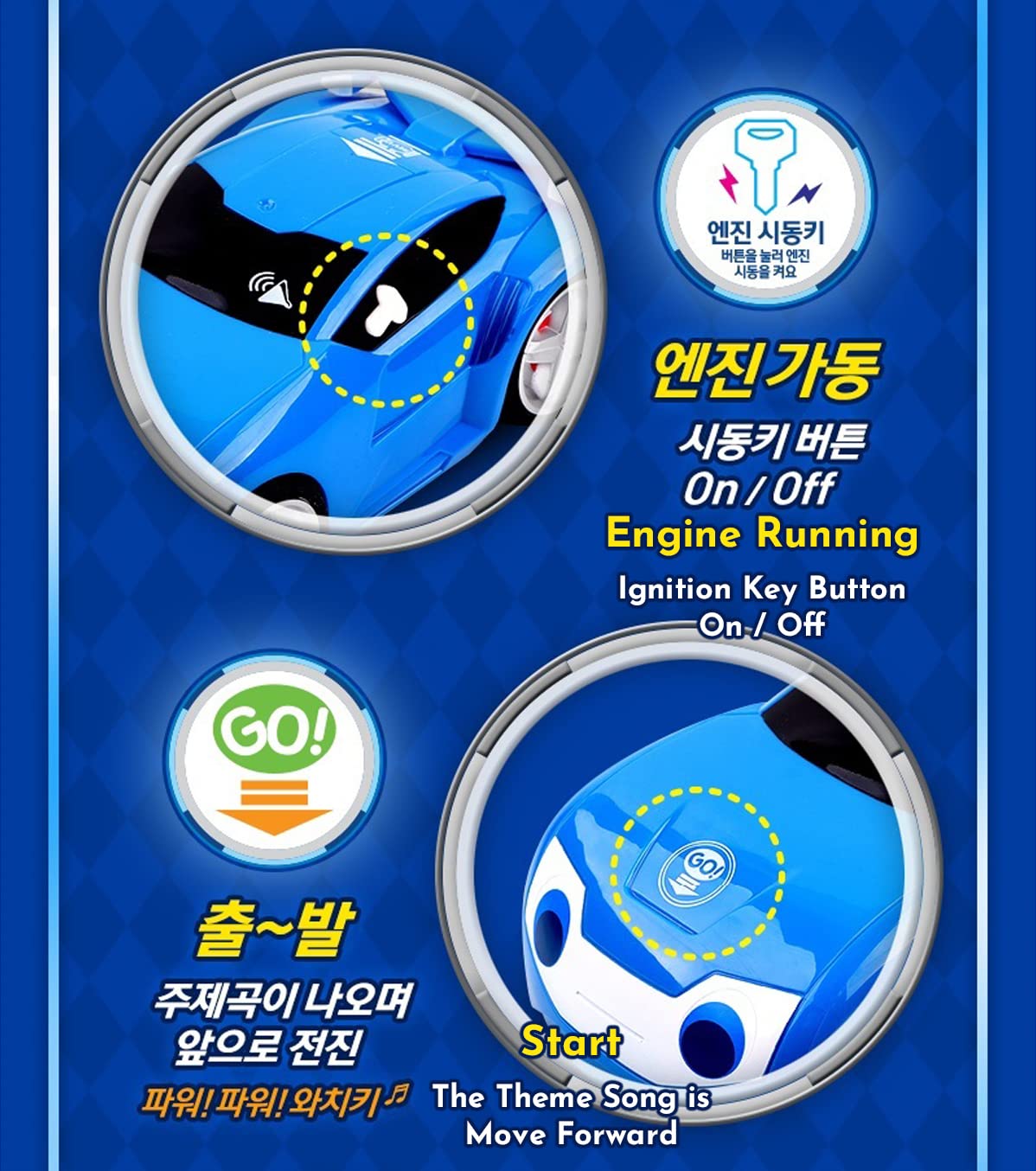 Power Battle Watchcar Watch Car Touch & Go Bluewill Mini Car Toy