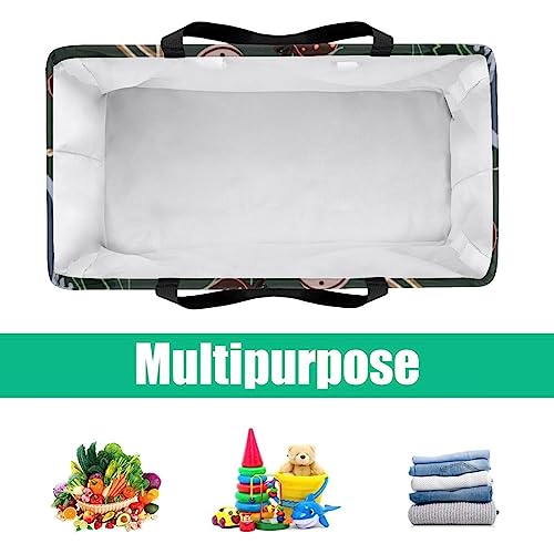 Cute Carla Print Large Capacity Laundry Organizer Tote Bag - Reusable and Foldable Oxford Cloth Shopping Bags