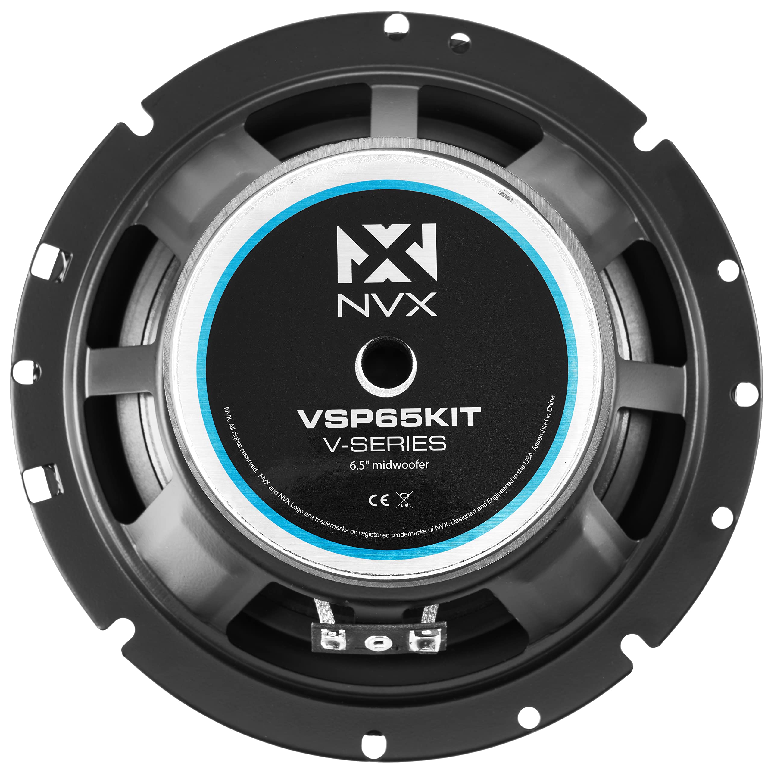 NVXยฎ VSP65KIT 6.5" Premium Car Speakers, 750W Max, 250W RMS, 2-Way 6-1/2 inch Component System w/ 1" Silk Dome Tweeters & Passive X-Overs, Easy to Install in Cars/Trucks/Doors (Pair)