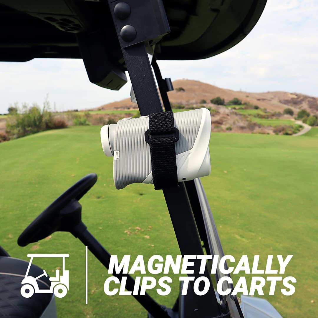 Blue Tees Golf Series 2 Laser Rangefinder - 800 Yards Range, Flag Lock Pulse Vibration, Non Slope. Attaches to Push Cart, Golf Cart Rails.