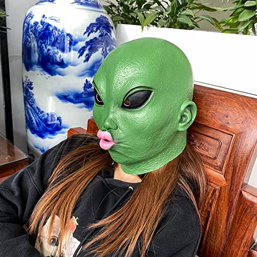 Green Fish Mask, Funny Animal Mask, Latex Fish Head Costume For Adults Halloween Animal Fish Head Mask