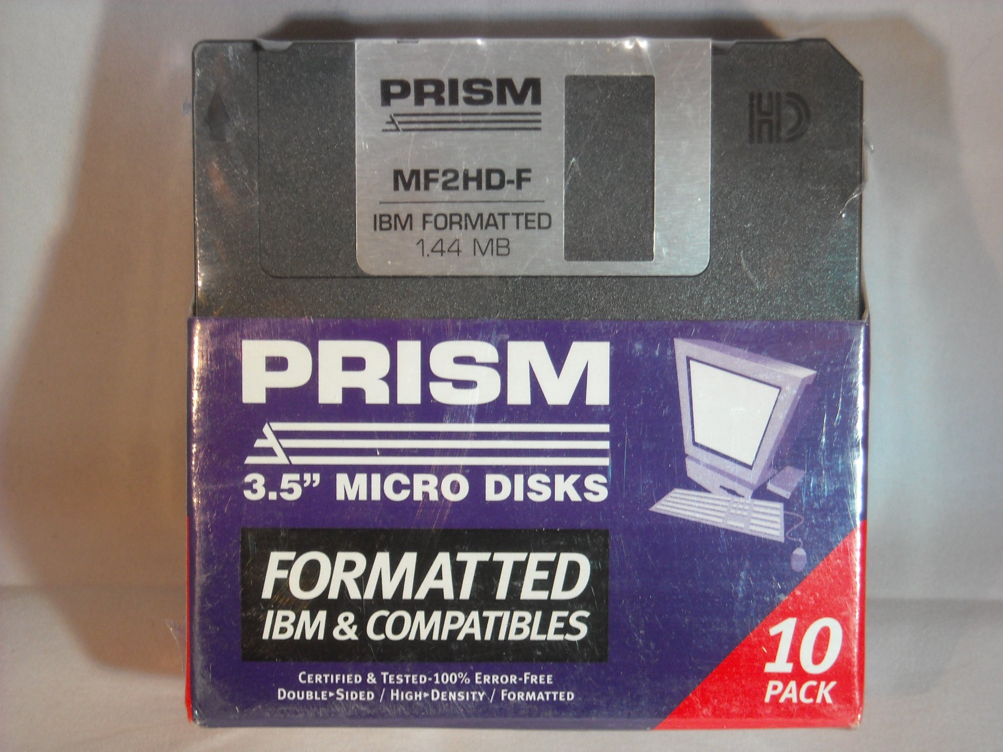 PRISM 3.5" Inch Formatted Floppy Disks MF2HD